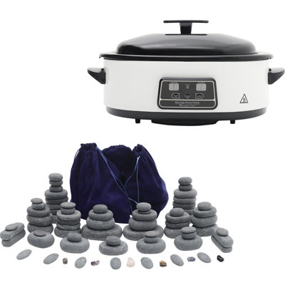Livingandhome 6QT Electric Massage Stone Heater Warmer with 72Pcs ...