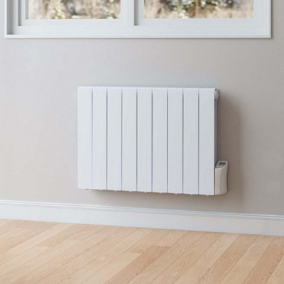 Livingandhome 9 Fins 1500W White Electric Oil Filled Radiator Space ...