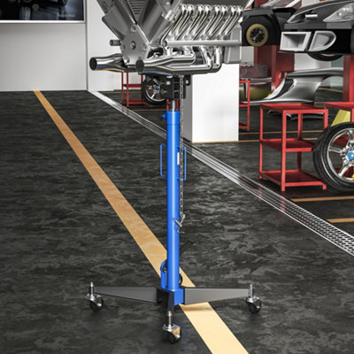 Livingandhome Blue 0.5 Ton Foot Pump Spring Loaded Vertical High Lift ...