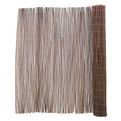 Livingandhome Brown Natural Rolled Willow Privacy Fence Screening for ...
