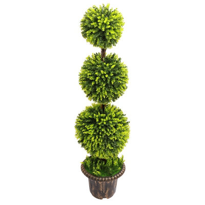Livingandhome Green Topiary Trees Artificial Plant Garden Yard Ornament ...