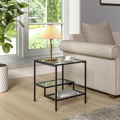 Livingandhome Ladder Style Tempered Glass Side Table End Table | DIY at B&Q