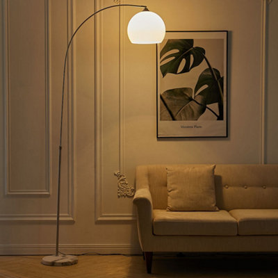 Livingandhome Modern Arched Height Adjustable Floor Lamp Floor Light ...
