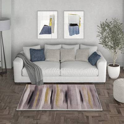 Livingandhome Modern Rectangle Faux Cashmere Geometric Area Rugs Indoor ...