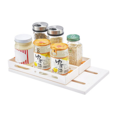 Livingandhome Multifunctional Rotating Spice Rack Pull-out Storage ...