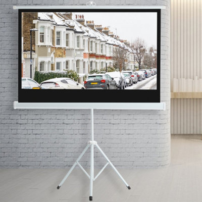 Livingandhome Portable Projector Screen with Tripod Stand 84 Inch 16:9 ...