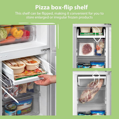 Livingandhome White 174L Freestanding Low Frost Fridge Freezer