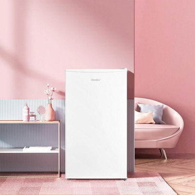 Livingandhome White Under Counter Fridge 93L Small Fridge with Cooler Box