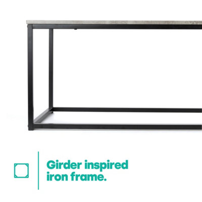 LIVIVIO Concrete Effect Coffee Table