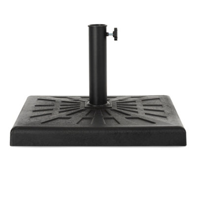 LIVIVO 19Kg Square Resin Parasol Base - Black