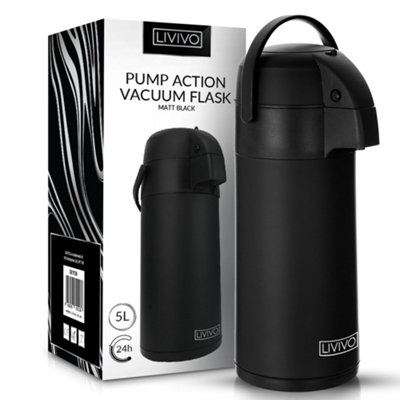 LIVIVO 3L Stainless Steel Thermal Flask - Hot & Cold Drinks, Double ...