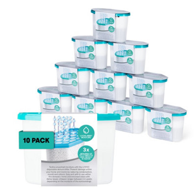 LIVIVO 5-Pack of 500ml Interior Dehumidifiers - Prevent Damp, Mildew ...