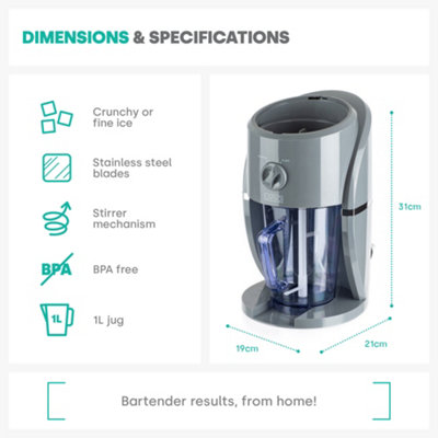LIVIVO Electric Ice Crusher Grey