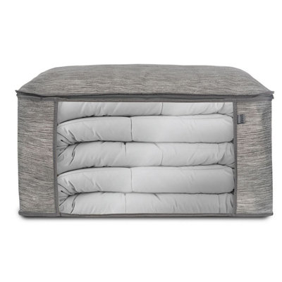 LIVIVO Foldable Underbed Clothes Storage Bags with Reinforced Handle Bedroom Organiser for Duvets Clothes Blankets