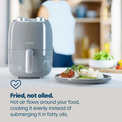 LIVIVO Large Capacity 2L Air Fryer - Grey