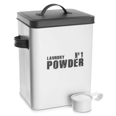LIVIVO Laundry Detergent Storage Container Box - Compact, Durable ...