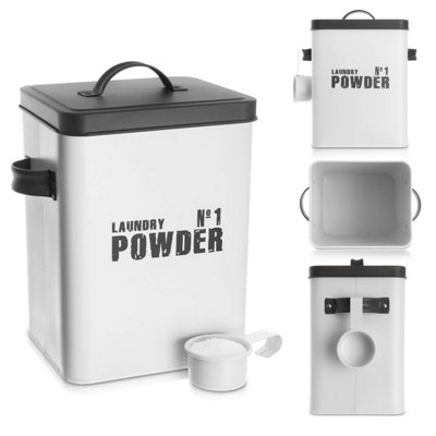 LIVIVO Laundry Detergent Storage Container Box - Compact, Durable ...