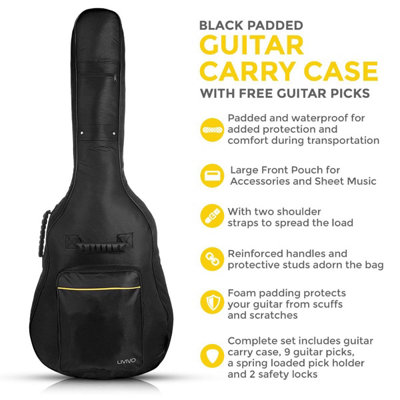 LIVIVO Protective Waterproof Guitar Bag - Durable & Padded Carry Case ...