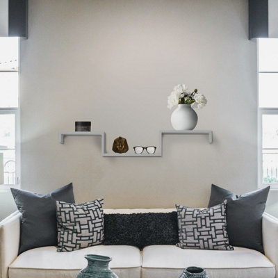 LIVIVO Set of 3 Wall Floating Shelves - Screw Mounted Invisible ...