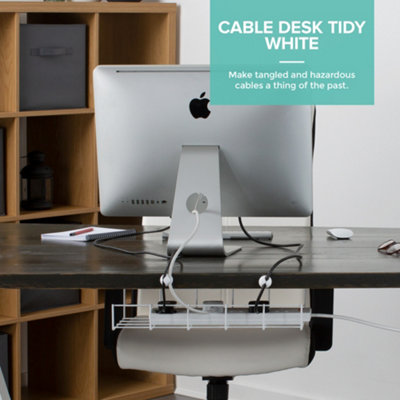 LIVIVO Steel Under Desk Wire Cable Organiser