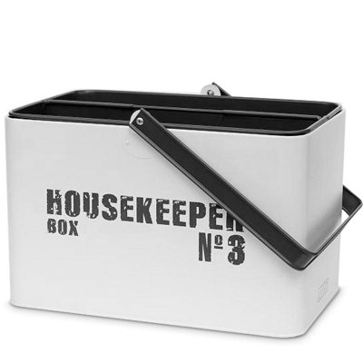 LIVIVO Vintage Metal Housekeeping Storage Box, Cleaning Caddy ...