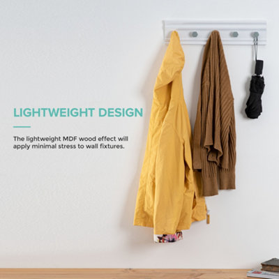 LIVIVO Wall Mounted Floating Coat Rack - Modern, Sleek, Space-Saving ...