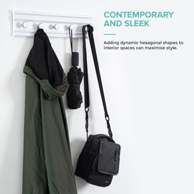 LIVIVO Wall Mounted Floating Coat Rack - Modern, Sleek, Space-Saving ...
