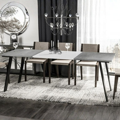 LIWIA Extendable Dining Table Modern 130 210 80 cm Table in Artisan Oak ...
