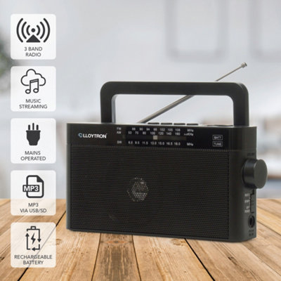 Lloytron N6404BK Rhapsody Portable Radio AM/FM/SW with Bluetooth ...