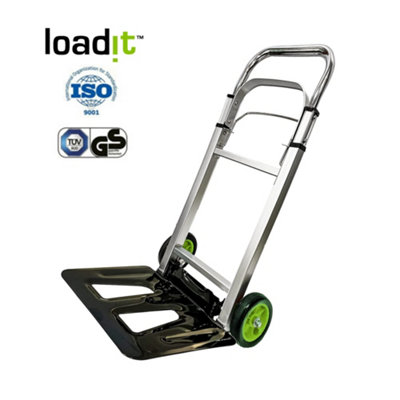 LoadIt 100kg Folding Trolley Sack Truck Barrow, Hand Truck, Moving ...