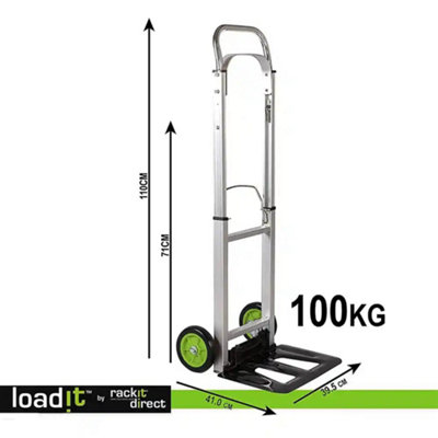 LoadIt 100kg Folding Trolley Sack Truck Barrow, Hand Truck, Moving ...