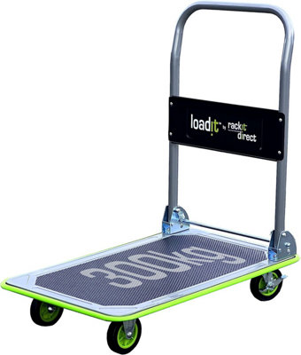 LoadIt 300kg Folding Foldable Flatbed Platform Trolley, Hand Truck ...