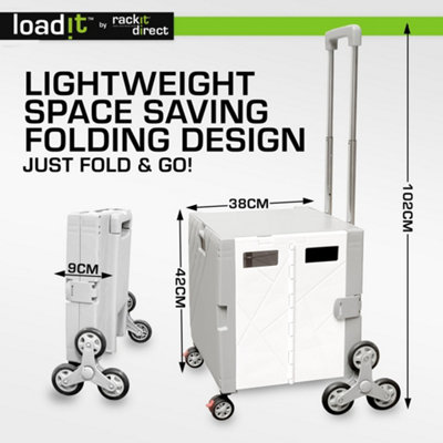 LoadiT Box with Stair Climbing Wheels 60kg Capacity Shopping Trolley ...