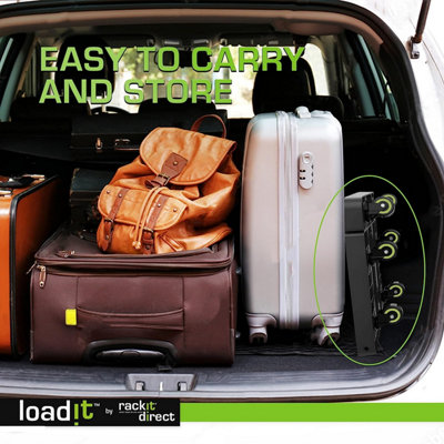 LoadiT Extendable Platform Trolley 225kg Capacity Telescopic Handlebar ...