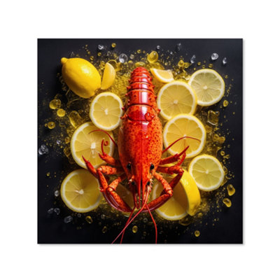Lobster On Lemons Kitchen Splashback | DIY at B&Q