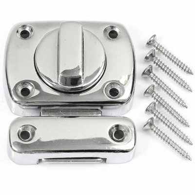 Lock Chrome Bathroom Door Toilet Turn Rotate Twist Bolt Privacy Catch ...