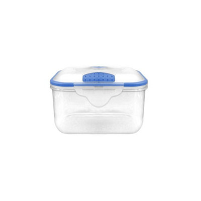 Lock n Seal Square 2L Food Container Clear/Blue (One Size)