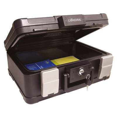 Lockable A4 Fire & Waterproof Deed Box - Portable Fireproof Sealed ...