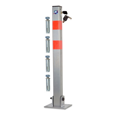 LOCKABLE PARKING BARRIER FOLDING CAR PARK BOLLARD SECURITY DRIVEWAY ...