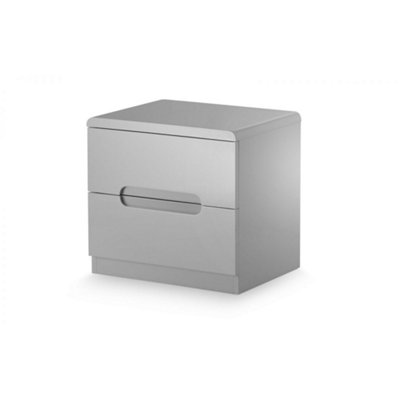 Locker-Style Arctic Grey Bedside Chest - 1 Drawer | DIY at B&Q