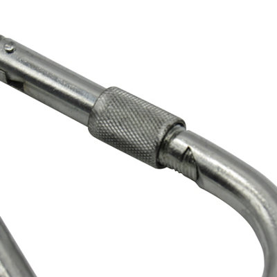 Locking Carabiner Clip Snap Hook 12MM (Zinc Plated Spring Loaded Carbine)