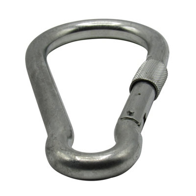 Locking Carabiner Clip Snap Hook 12MM (Zinc Plated Spring Loaded Carbine)