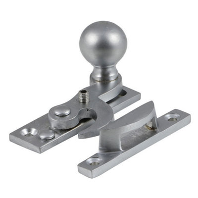 Locking Claw Sash Fastener - Satin Chrome | DIY at B&Q