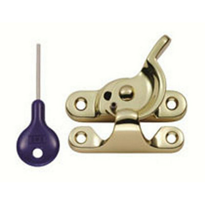 Locking Fitch Pattern Sash Window Fastener 49mm Fixing Centres Polished ...