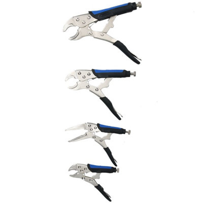 Locking Grip Wrench Set Vice Locking Pliers Mole Grips Soft Grip ...