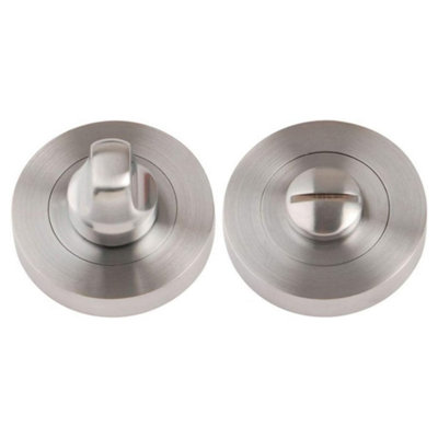 LOCKING THUMB TURN AND RELEASE HANDLE SET FOR BATHROOM DOOR - 50MM ...