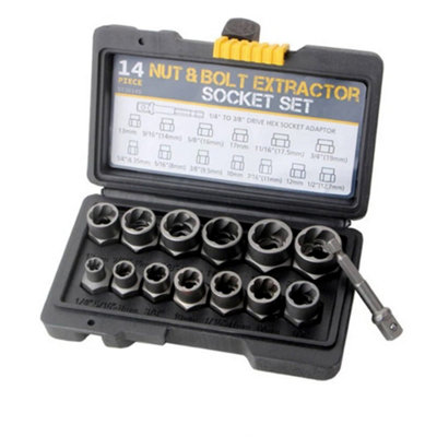 Locking Wheel Lug Nut Removal Tool Set Stud Bolt Impact Twist Socket ...