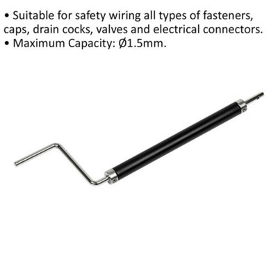 Locking Wire Twist Tool - 1.5mm Maximum Capacity - Suitable for Safety ...