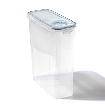 LocknLock Classic Slimline Clear Rectangle Plastic Airtight Cereal ...