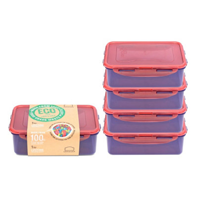LocknLock Eco Rectangular Plastic Microwave Safe Food Storage Container ...